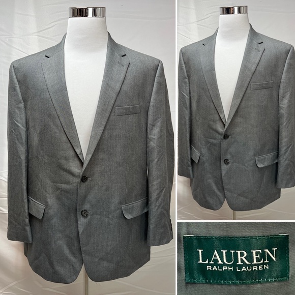Ralph Lauren | Suits & Blazers | Mens Ralph Lauren Gray 2button Single ...
